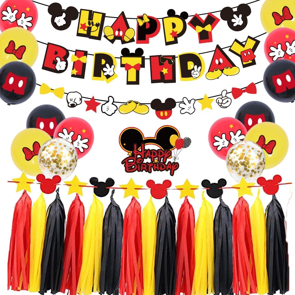 Amazon.com: PRATYUS Mouse Birthday Decorations Kit - Mouse Theme Party ...