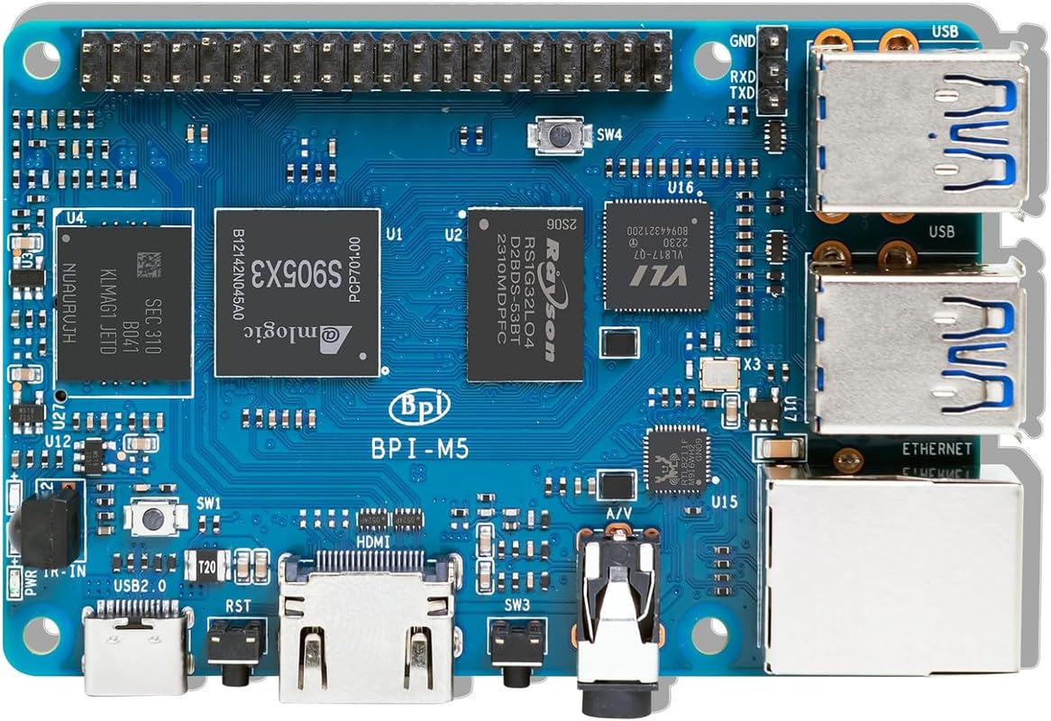 REES52 BPI-M5 Amlogic S905X3 Single Board Computer with 4GB RAM and 16G ...