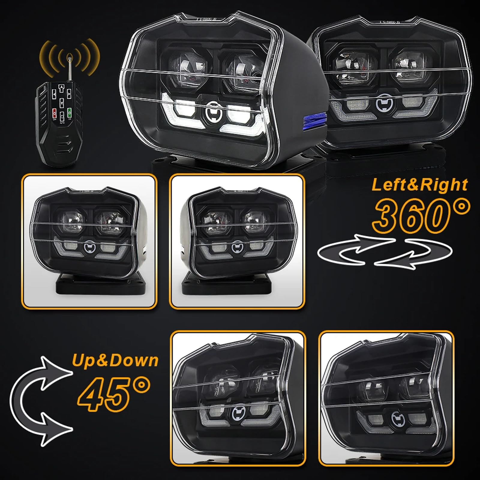 Rescue Searchlight With Remote Wireless Remote Spotlight For Trucks ...