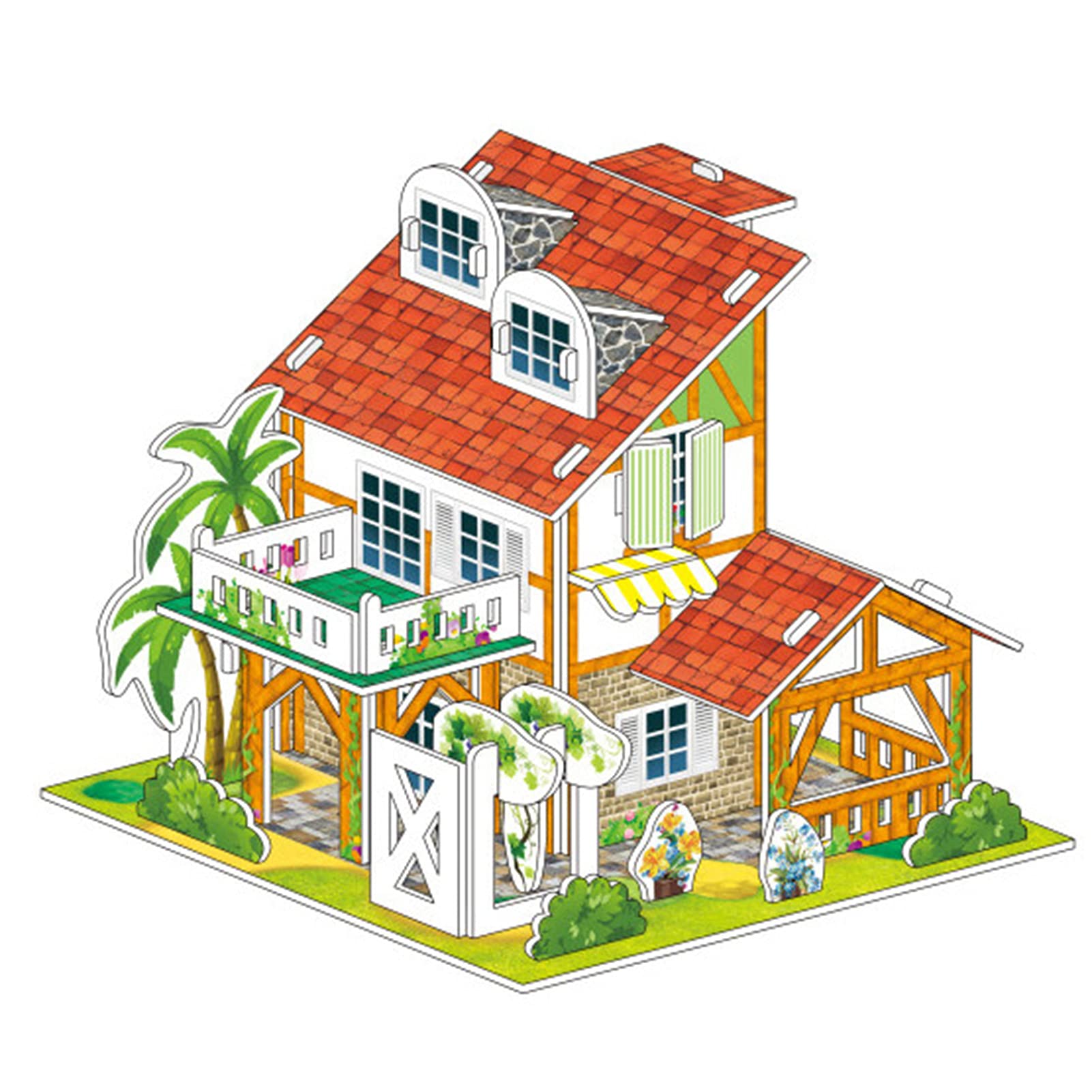 3d House Model Out Of Cardboard
