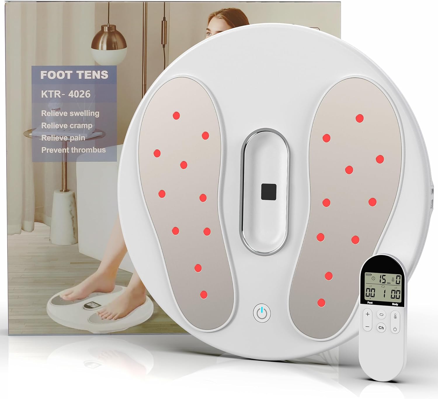Medic Circulation Machine for Feet and Legs,Heatable EMS Foot Massager ...