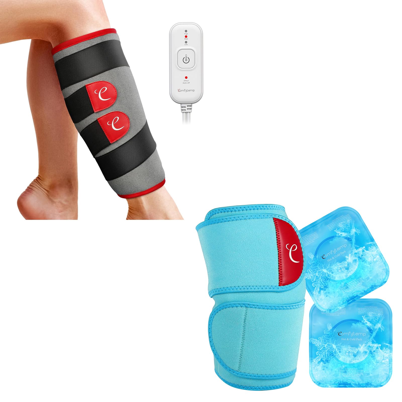 Amazon.com: Comfytemp Leg Heating Pad and Knee Ice Pack Wrap with 2 Gel ...
