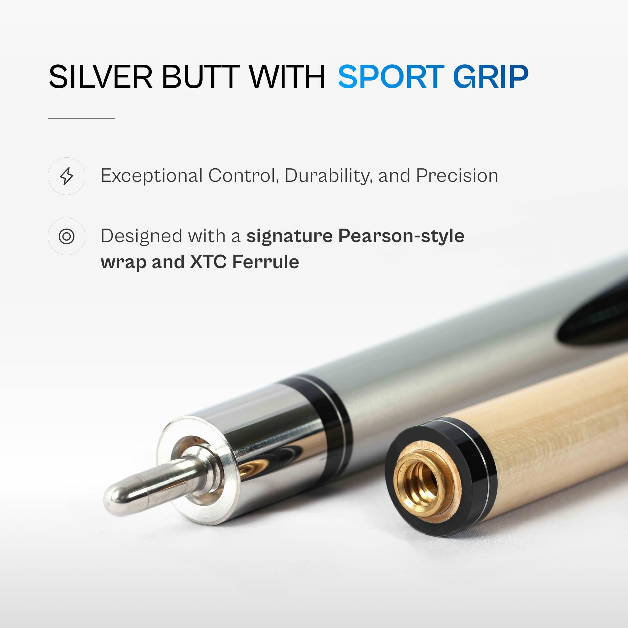 Snapklik.com : Cues Pro Series Pool Cue 58” Maple Wood Cue Stick, Low-Deflection Shaft, Quick ...