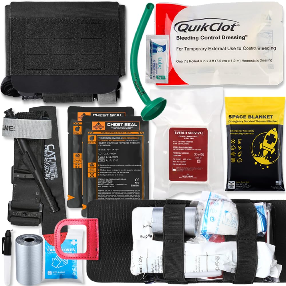 Amazon.com: EVERLIT Rapid Aid Trauma Sleeve(Rats) EDC Trauma Kit, CAT ...