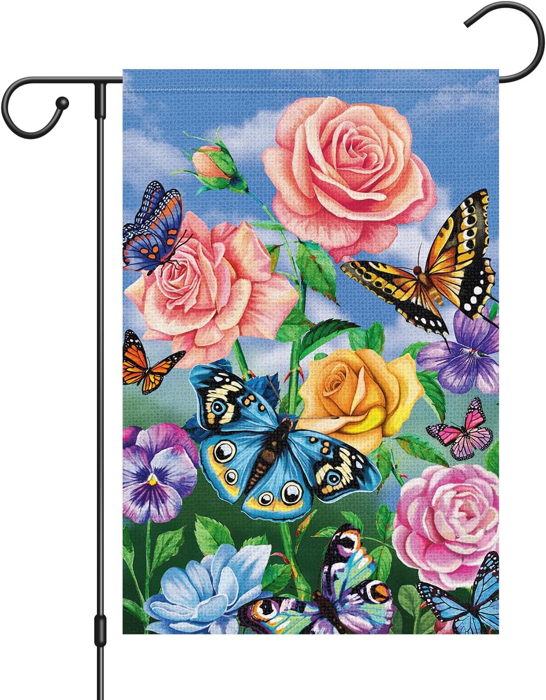 Amazon.com : Louise Maelys Hello Spring Summer Garden Flag 12x18 Double ...