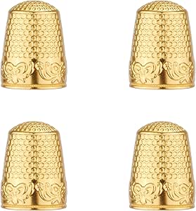4pcs Metal Sewing Thimbles for Finger, Metal Fingertip Protectors ...