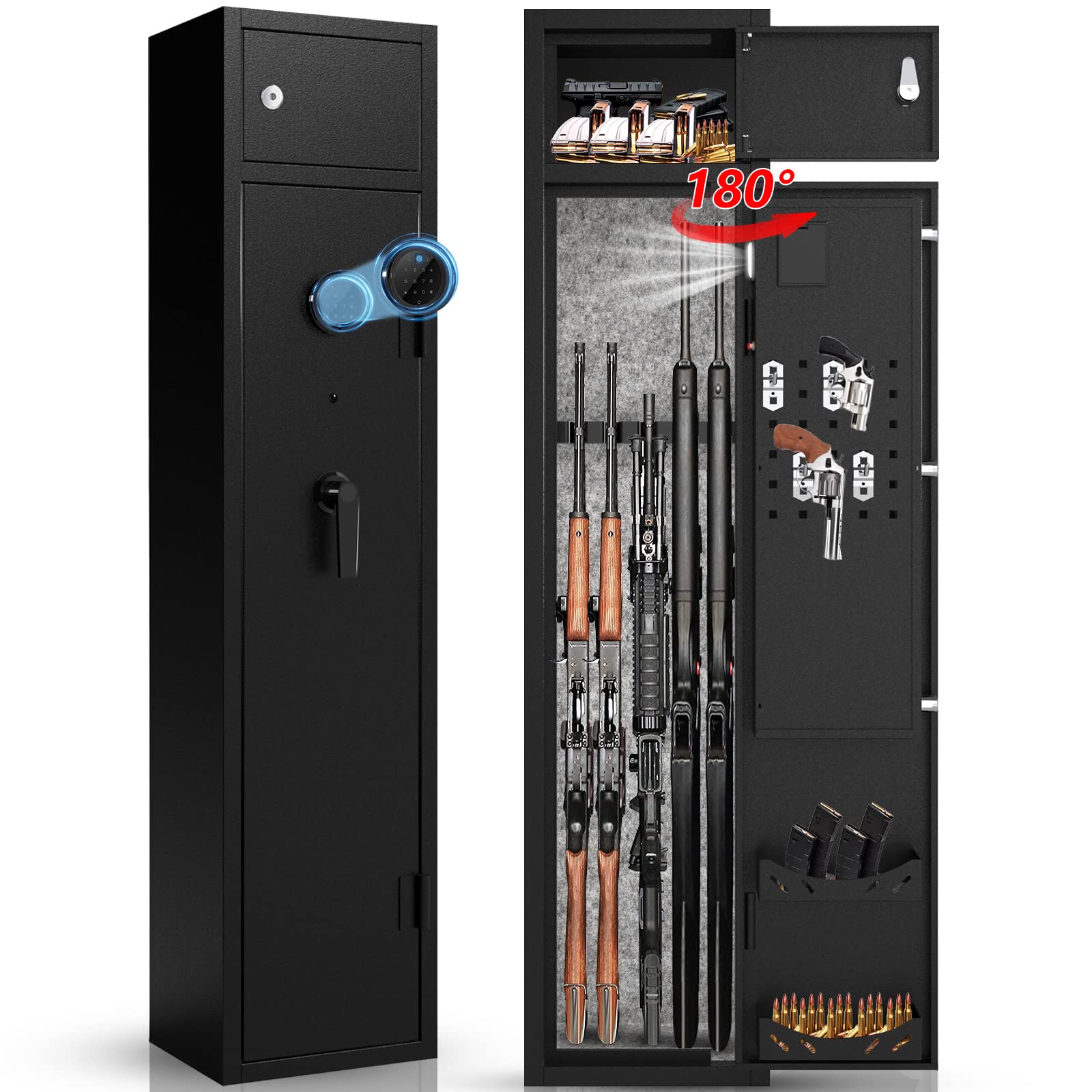 Buy FANDON Safes for Home and Pistols,4-5 Long Safe Biometric ...