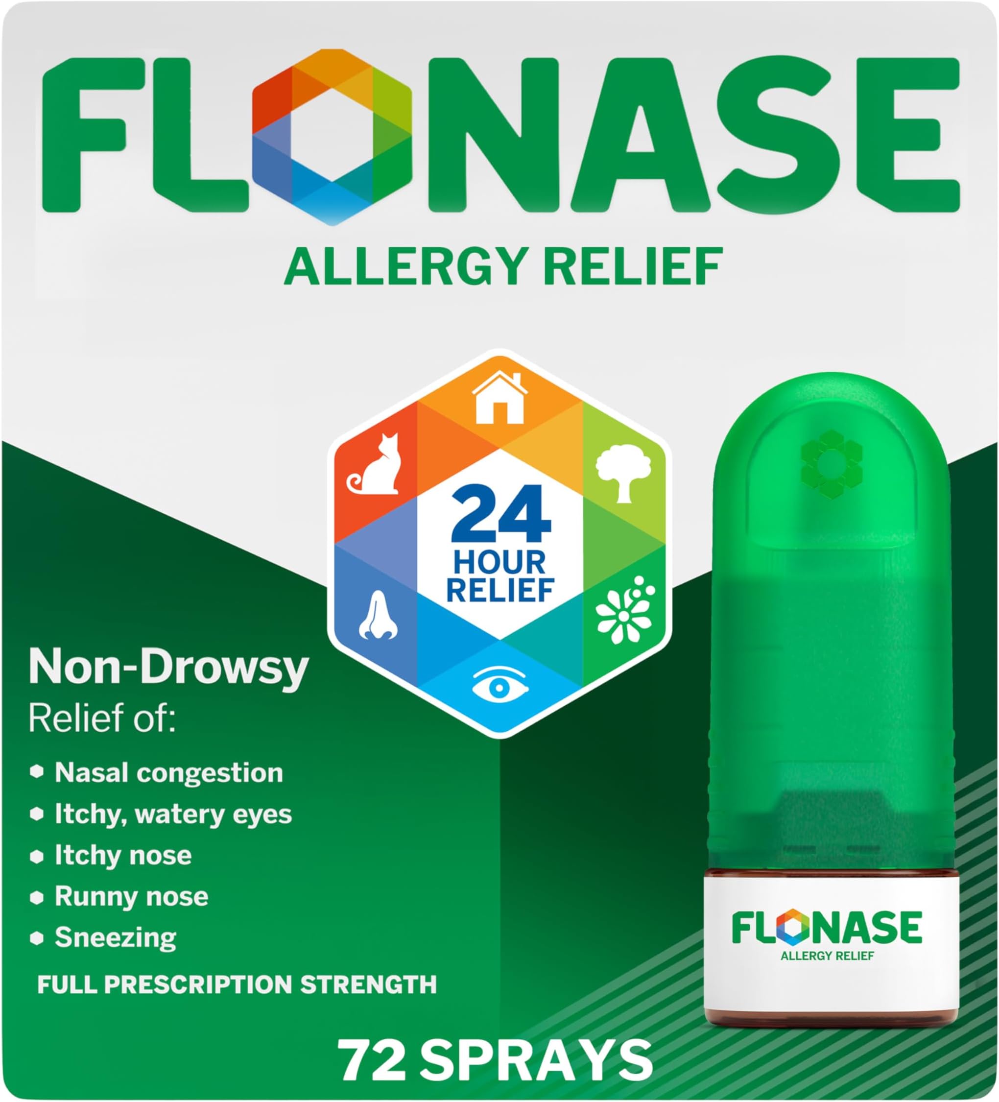 Amazon.com: Flonase Allergy Relief Nasal Spray, 24 Hour Non Drowsy ...