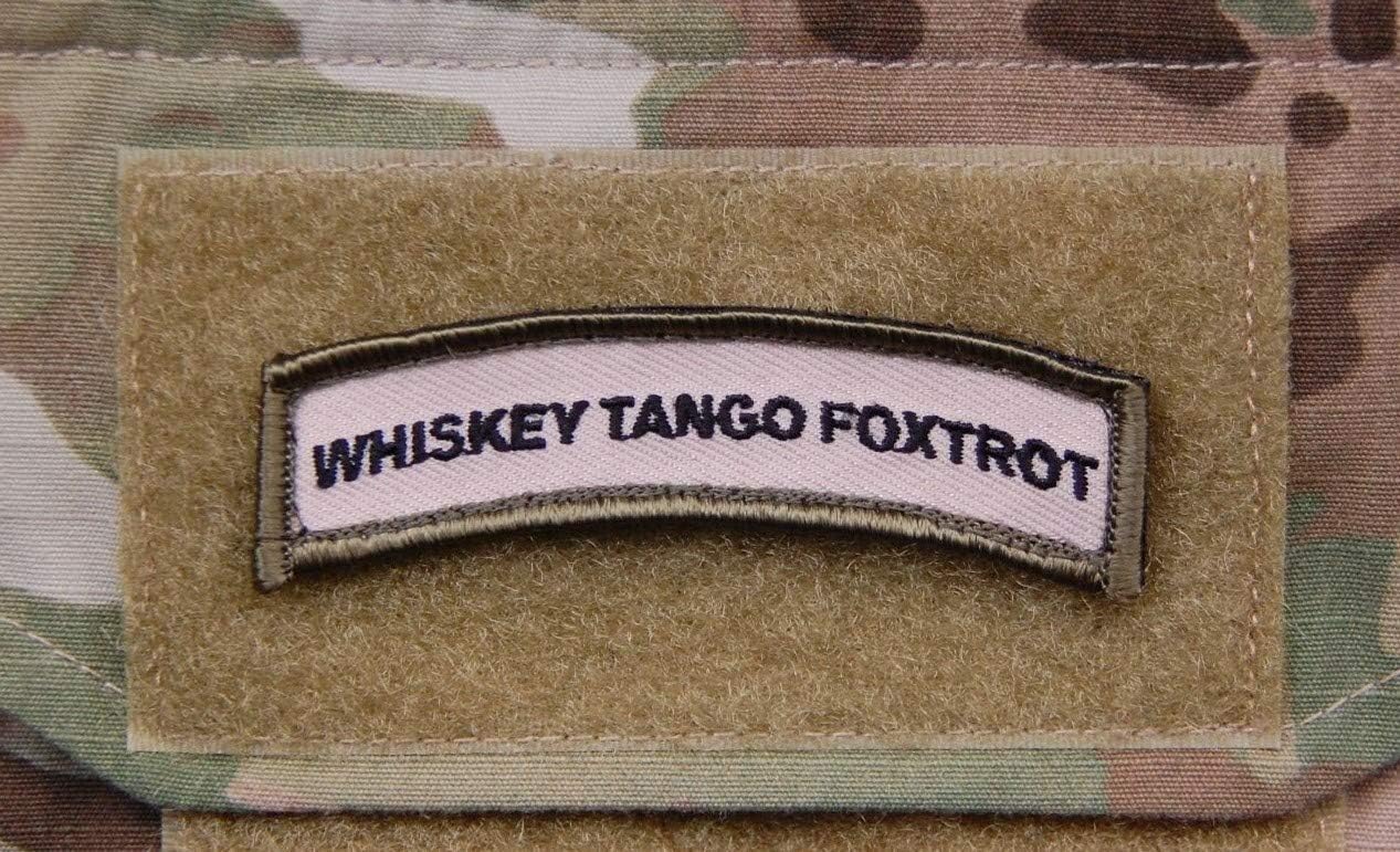 Amazon.com : BritKitUSA Whisky Tango Foxtrot Tab Multicam US Army Morale Patch Afghanistan Hook ...