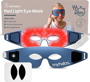 MyHalos® Light Therapy Mask - LED Eye Mask for Wrinkles, Dark Circles ...