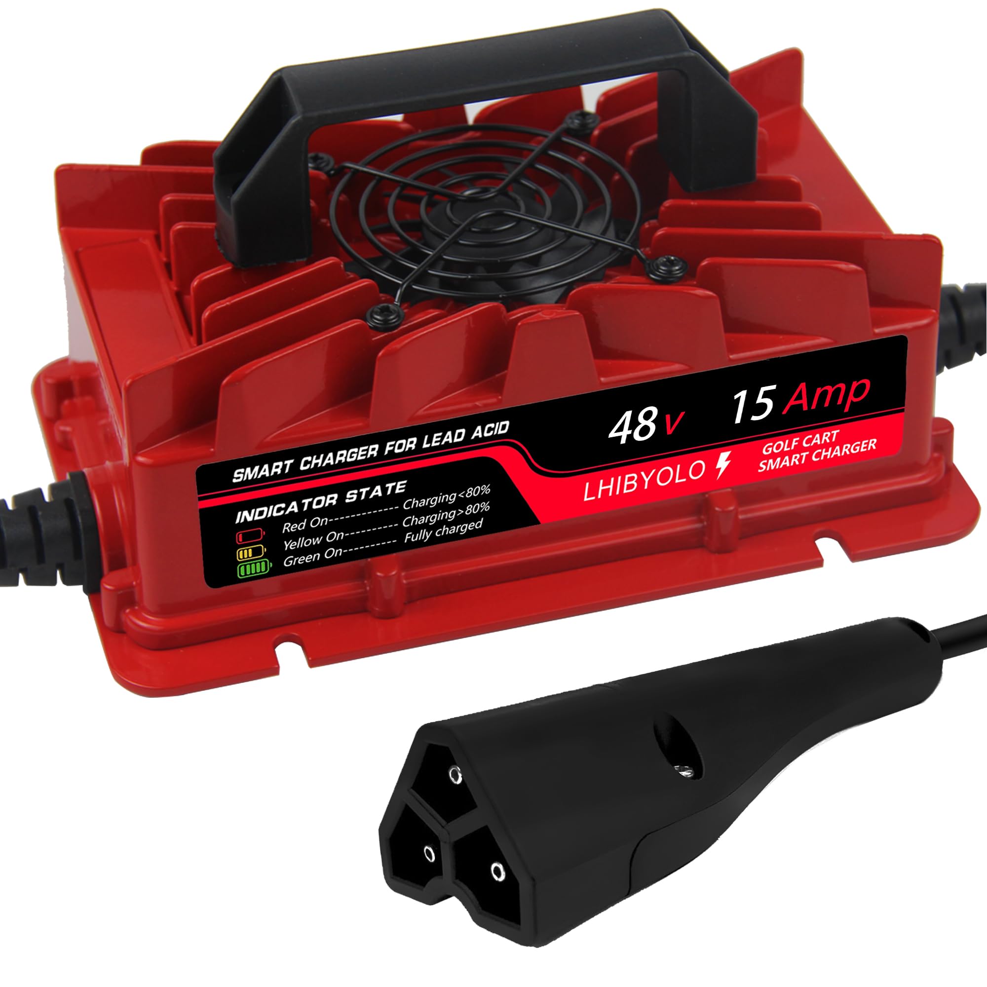 Amazon.com: LHIBYOLO 48V Golf Carts Battery Charger for 15 AMP EZGO RXV ...