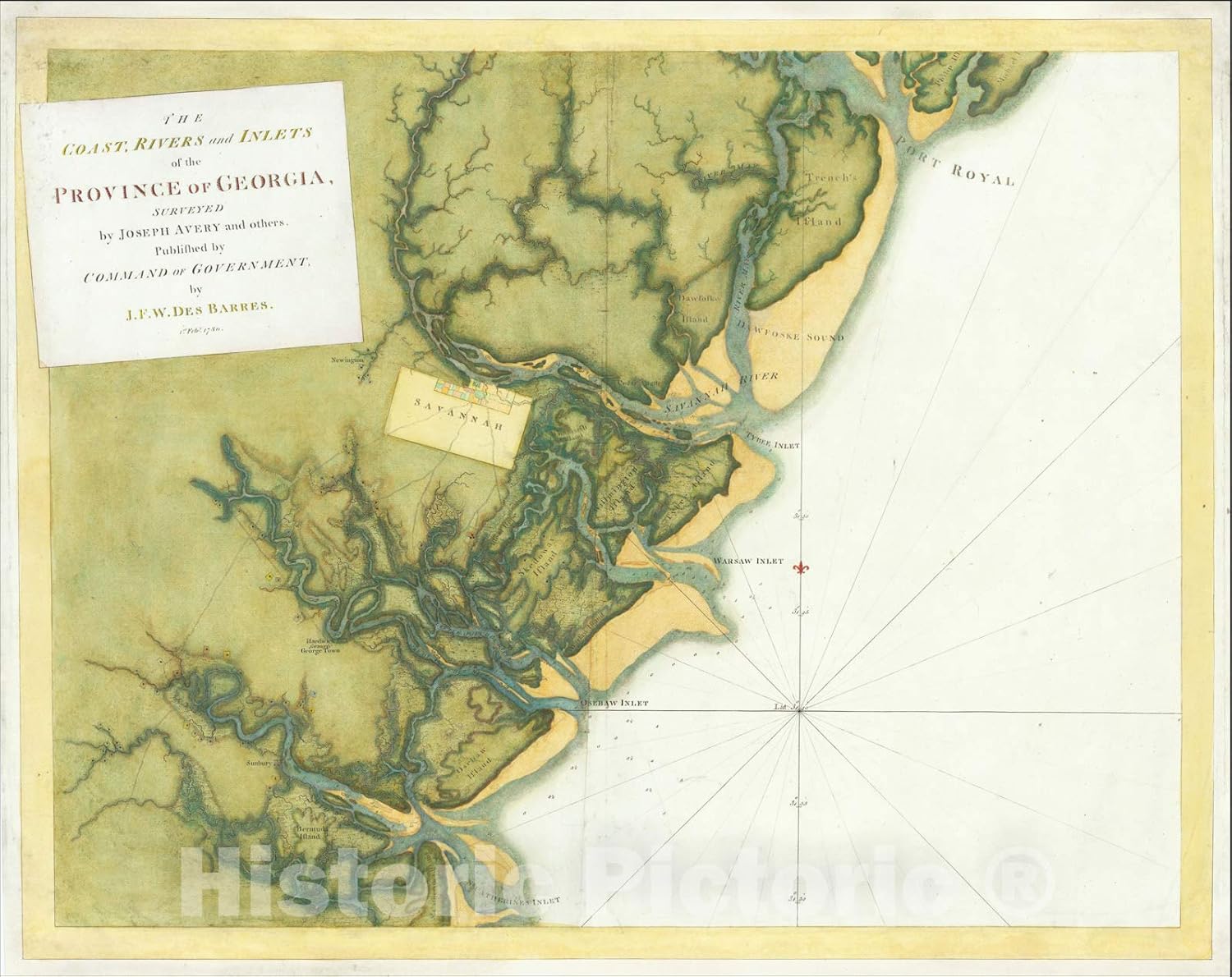 Amazon.com: Historic Map : The Coast, Rivers and Inlets of The Province ...