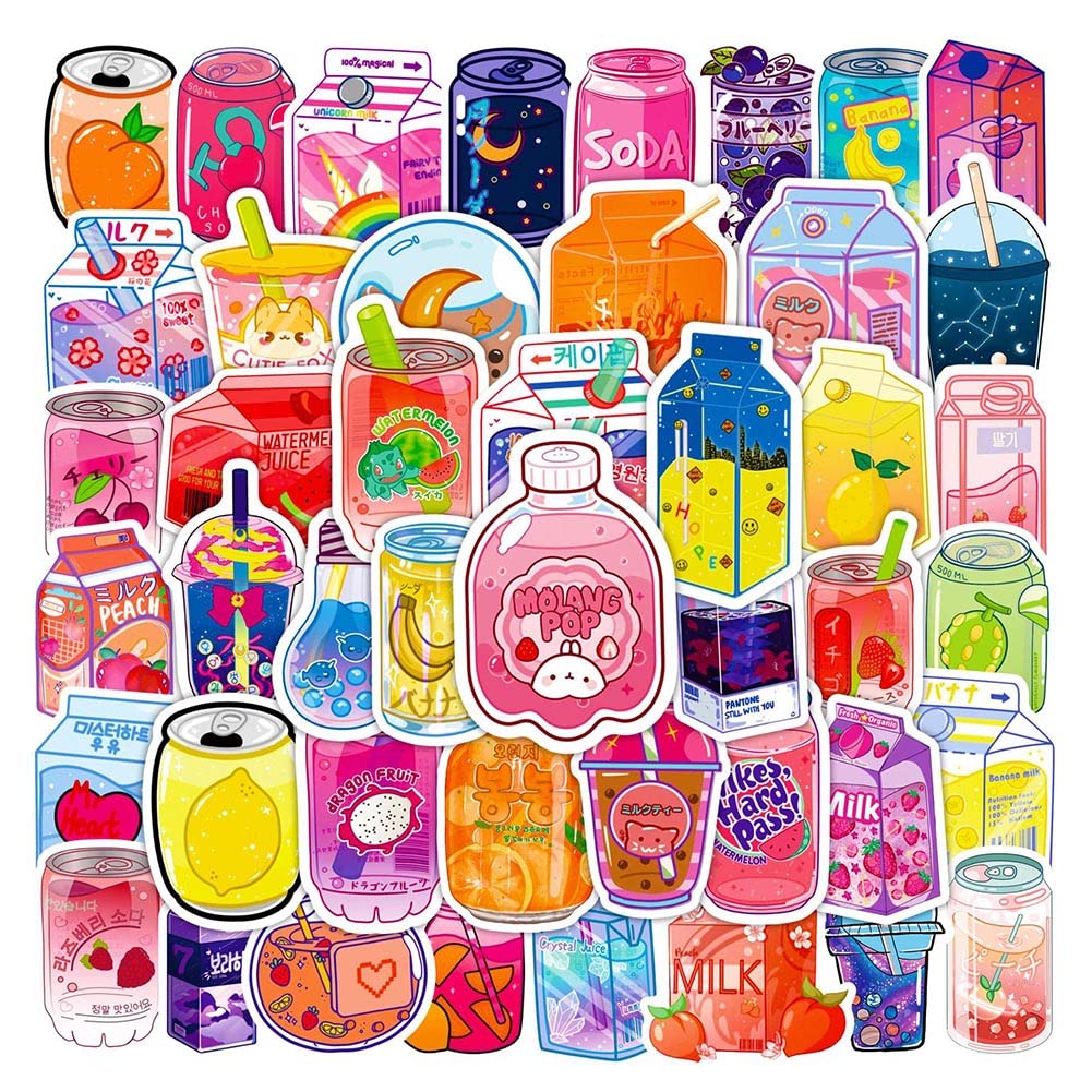 Amazon.com: Soft Drinks Stickers |50Pcs Beverages Waterproof Vinyl ...