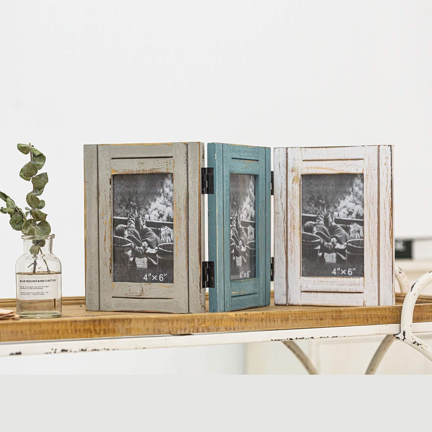 Amazon.com - J Devlin Pic 172-3 Triple Picture Frame Vintage Stained ...