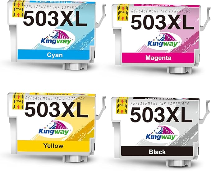 KINGWAY 503XL Ink Cartridges Replacement for Epson 503XL 503 Ink ...
