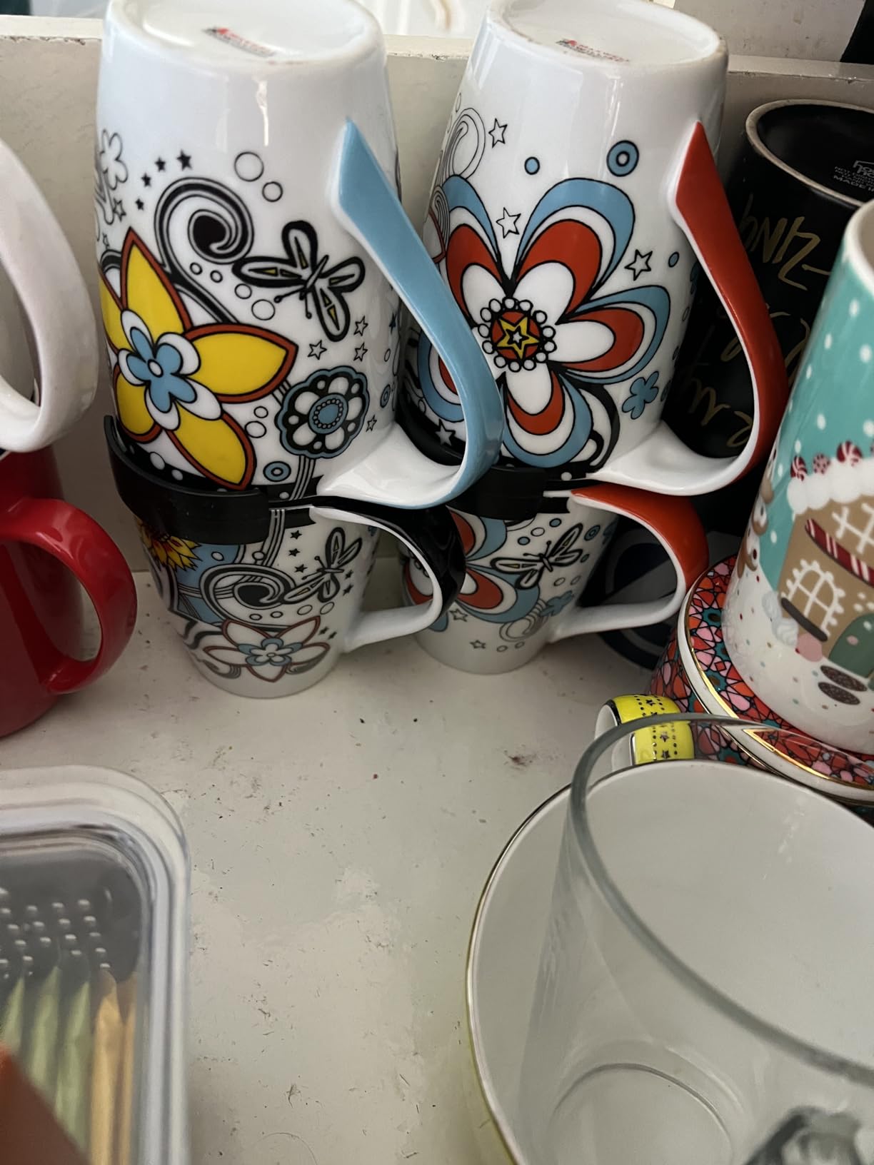 6Pcs Coffee Mug Organizers and Storage, Mug Organizer for Cabinet ...