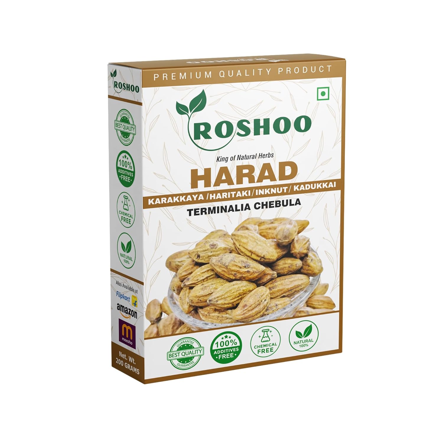 ROSHOO Whole Haritaki-Harad-inknut-Kadukkai-karakkaya-terminalia ...