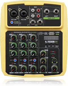Amazon.com - Audio Mixer, 4 Channels Sound Mixer Interface Professional ...