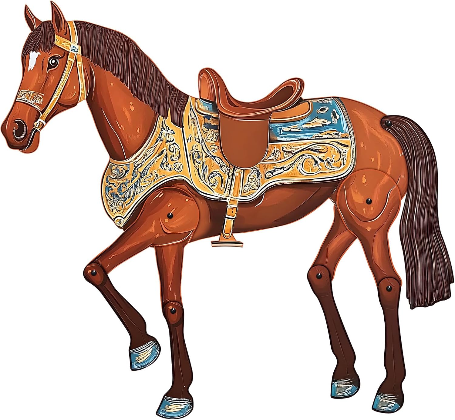 Amazon.com: Leinuosen 39 Inch Horse Jointed Cardboard Cutout Western ...