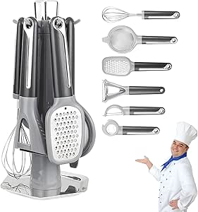 Amazon.com: 7-Piece Kitchen Gadget Set, Stainless Steel Cooking ...