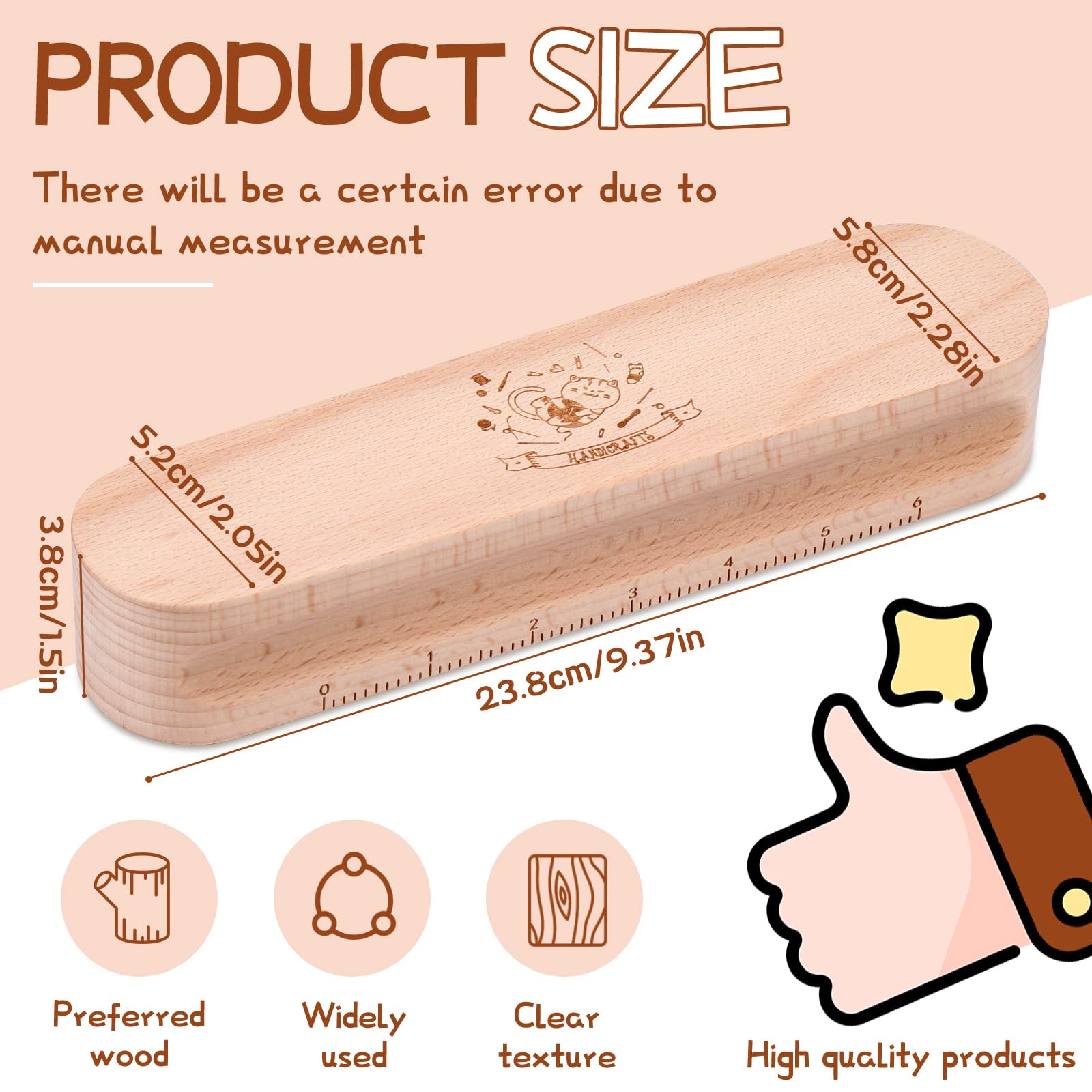 Snapklik.com : Fteven Tailors Clapper Wooden Clapper For Quilting ...