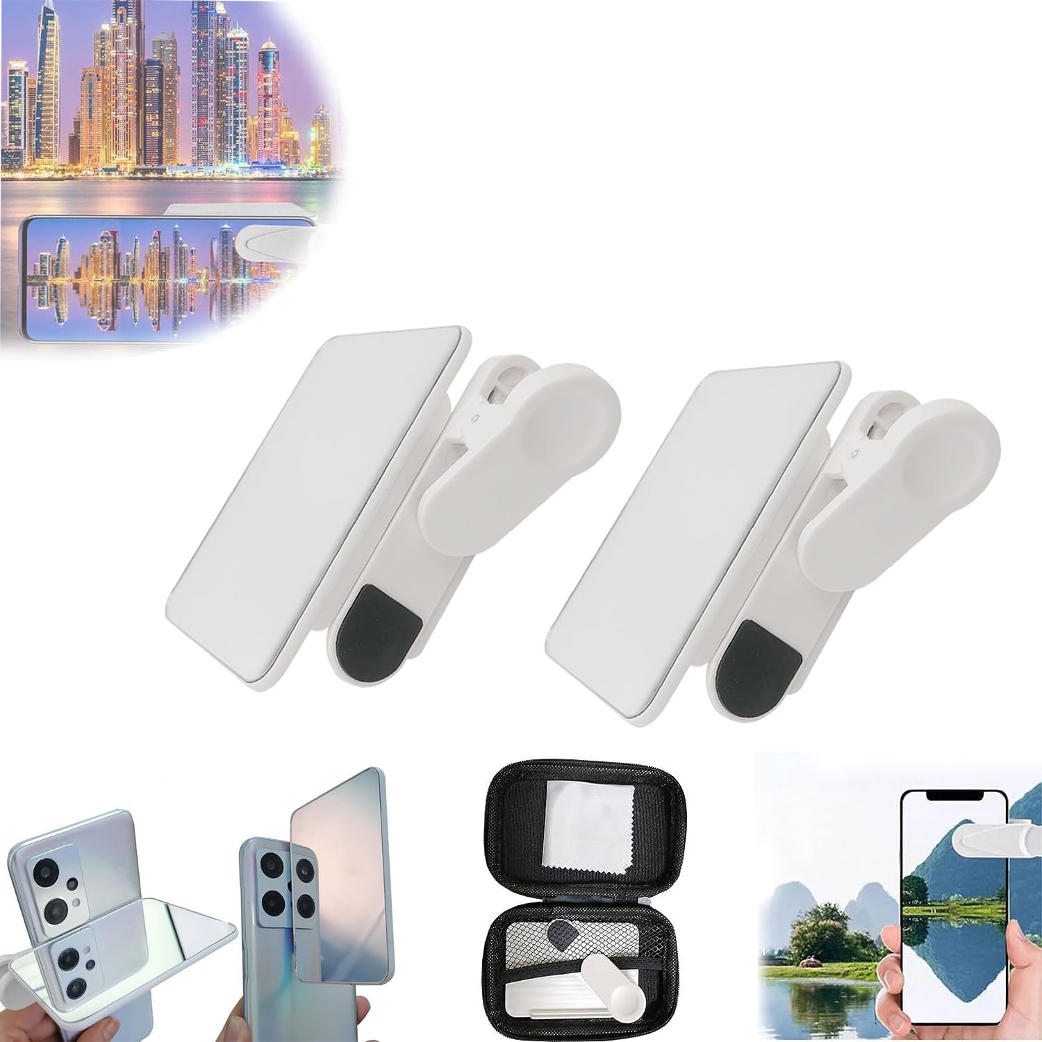 Amazon.com: YipuVR 2 PCS Mobile Phone Camera Mirror Reflection Clip Kit ...
