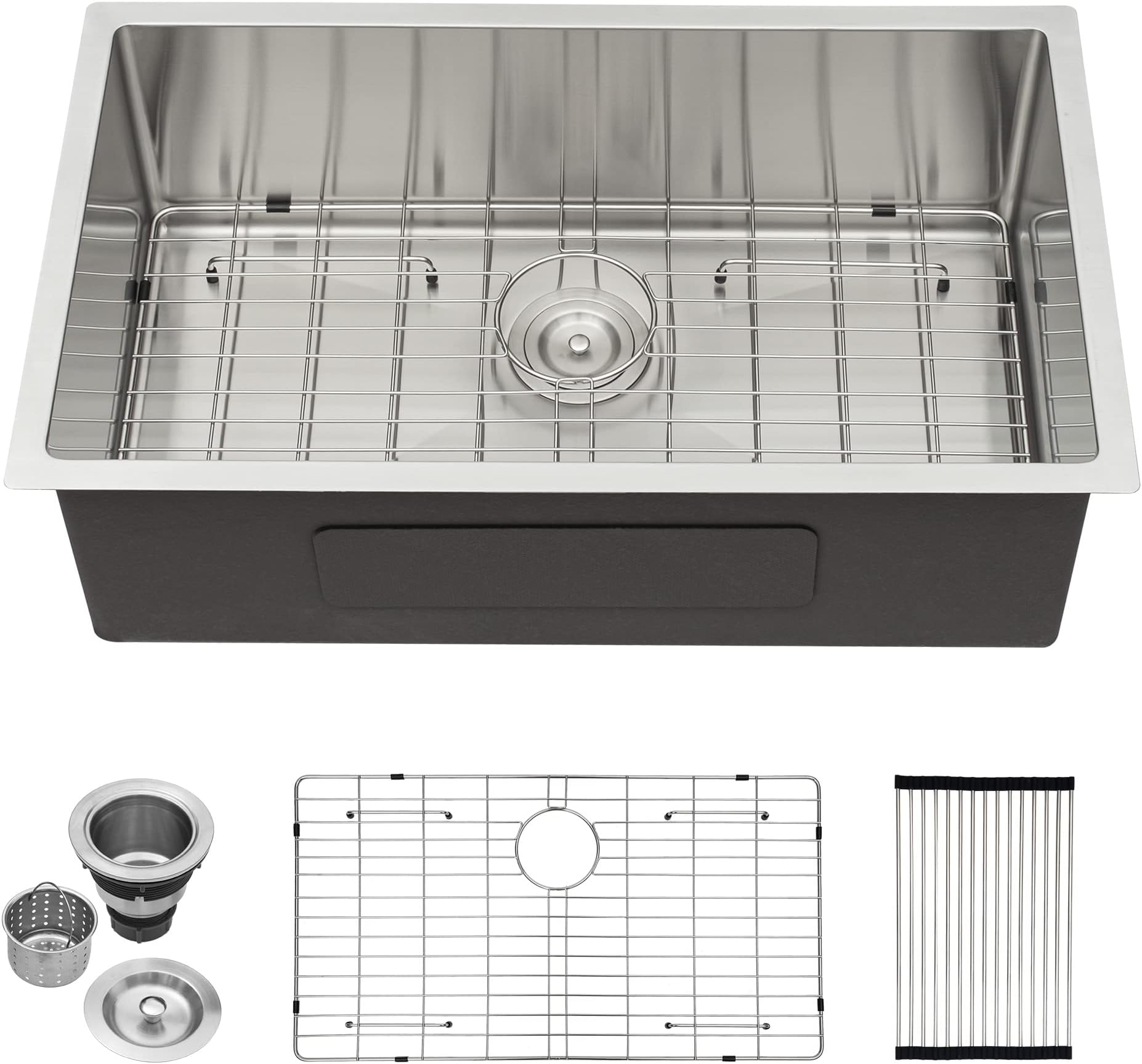 Amazon.com: Ufaucet 28 Inch Undermount Kitchen Sink 28x18 Stainless ...