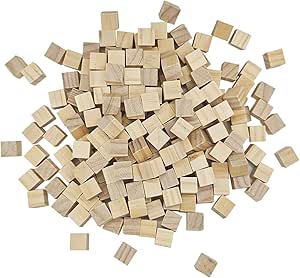 Amazon.com: MUXGOA 200 Pcs Unfinished Wood Cubes,1/2 inch Wooden Blocks ...