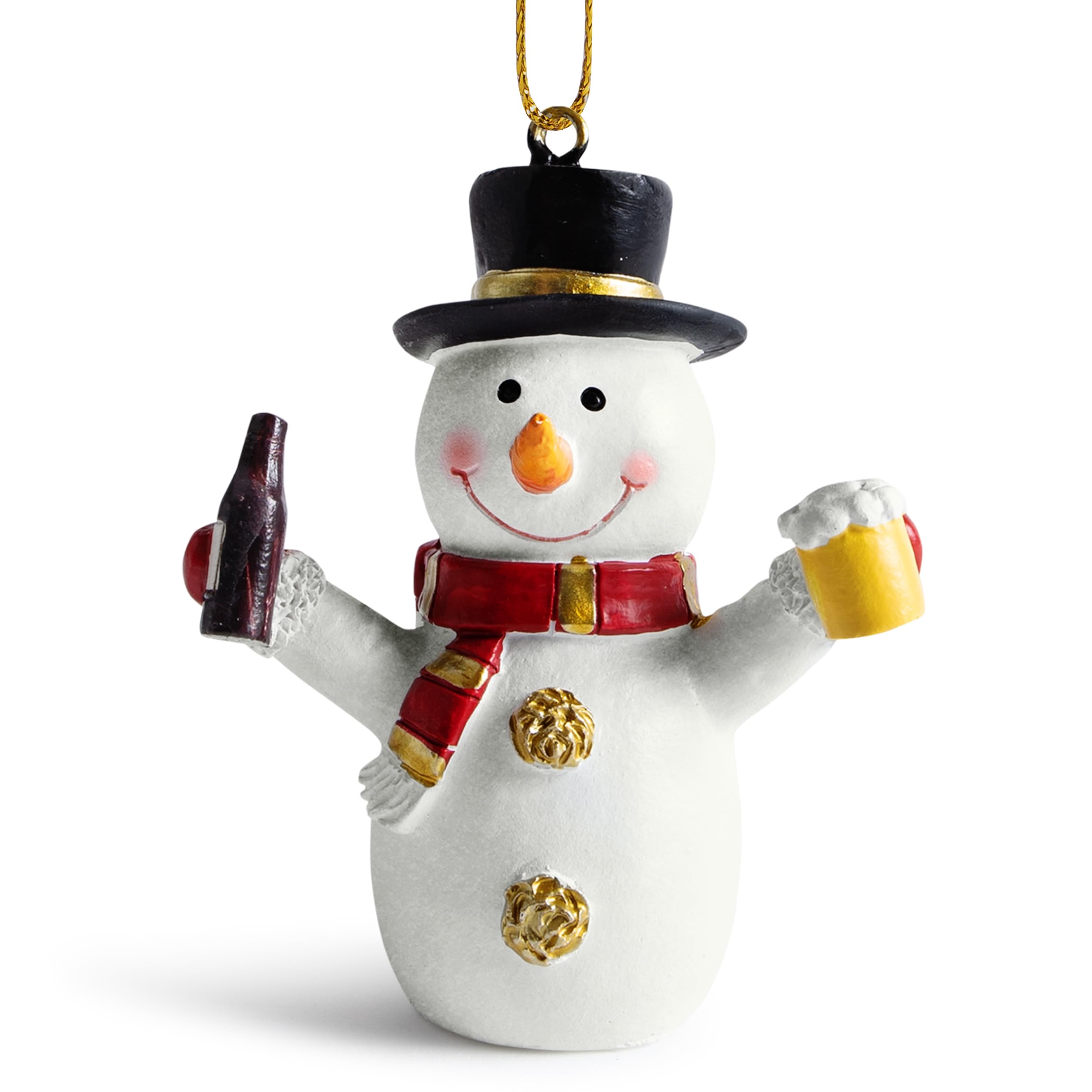 Amazon.com: Funny Beer and Wine Lover Christmas Ornaments (Snowman Beer ...
