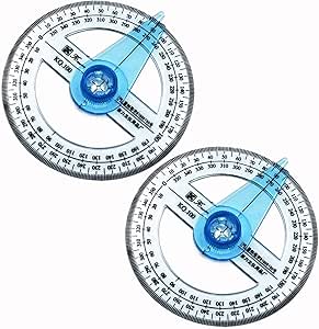 Amazon.com : LSTCPGLAI 2 Pcs Plastic Protractor Pircle Drawing Tool 360 ...
