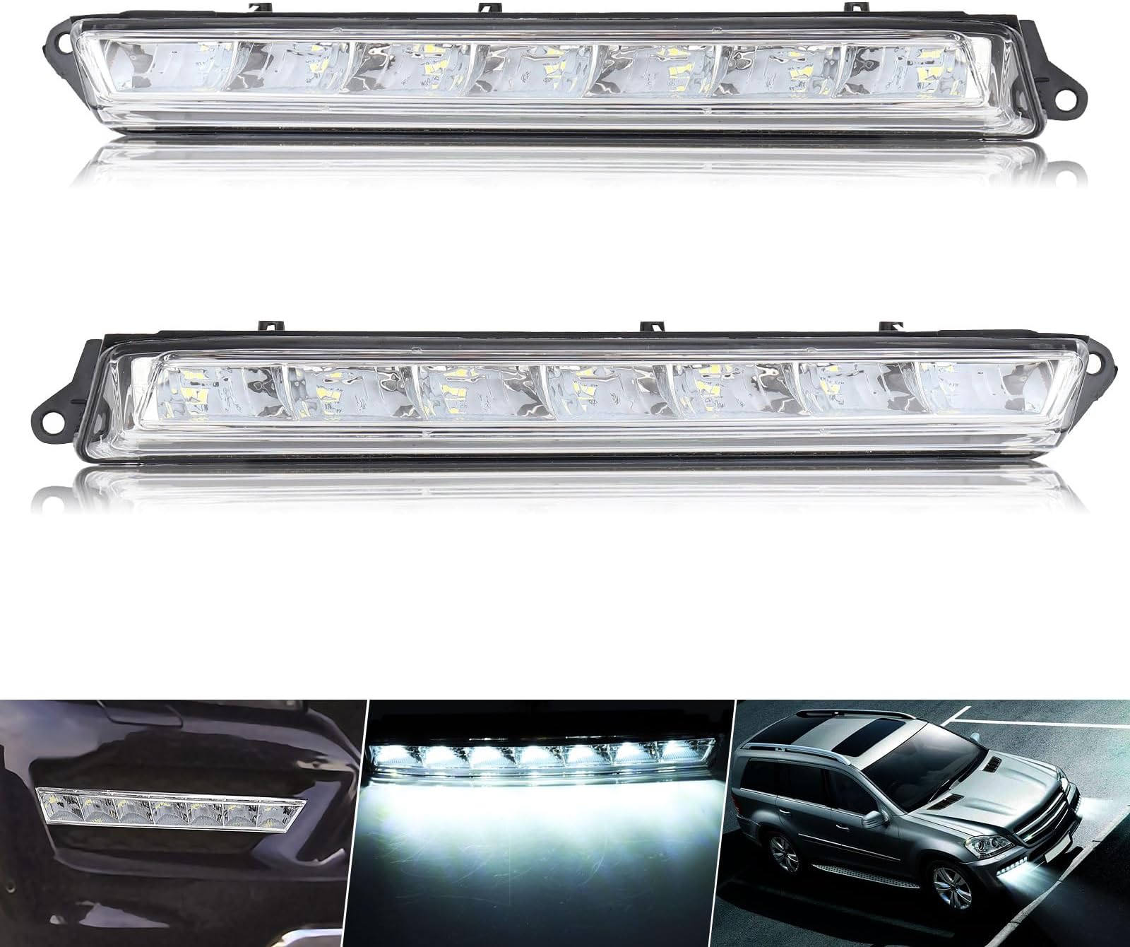 Amazon.com: FSHero Riding LED Front Fog Lights, Daytime Running Lamp 1 ...