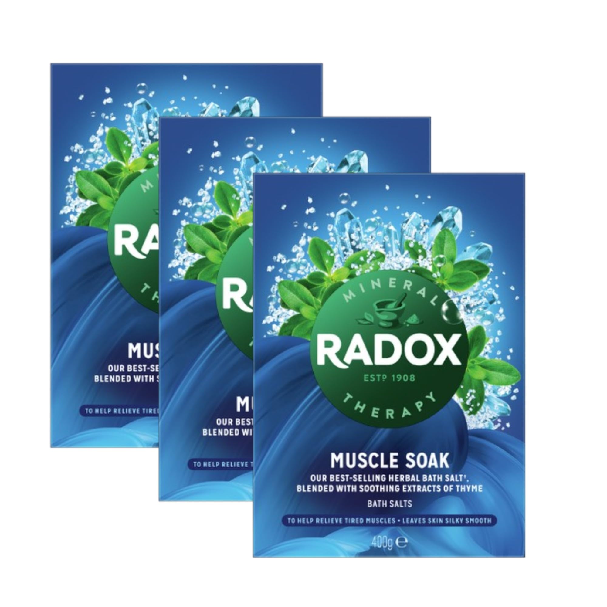 Radox Mineral Therapy Muscle Soak Bath Salt, 400g, | Multi Pack | Pick ...