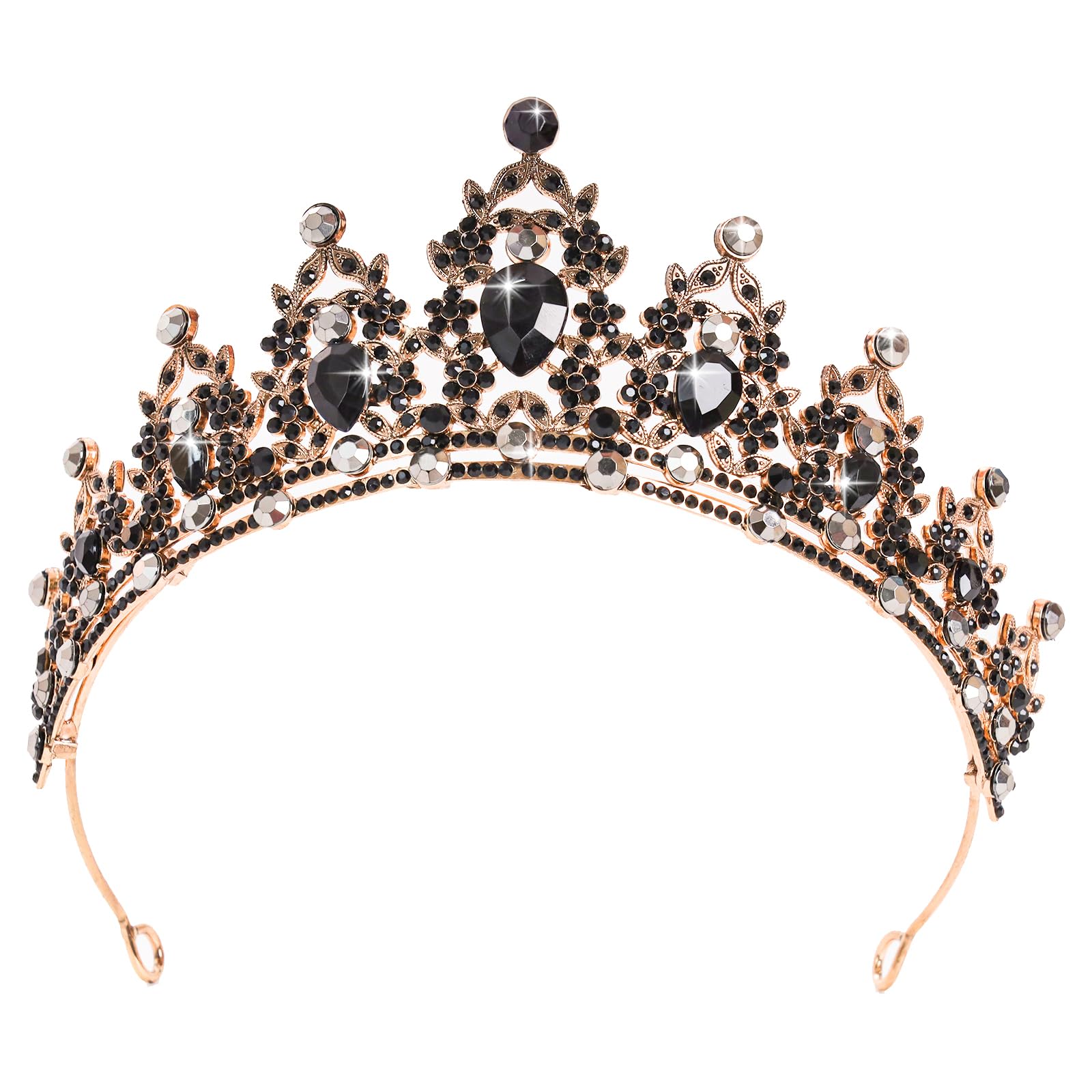 Fumwase Black Tiara and Crown Headband for Women Girls Wedding Tiaras ...