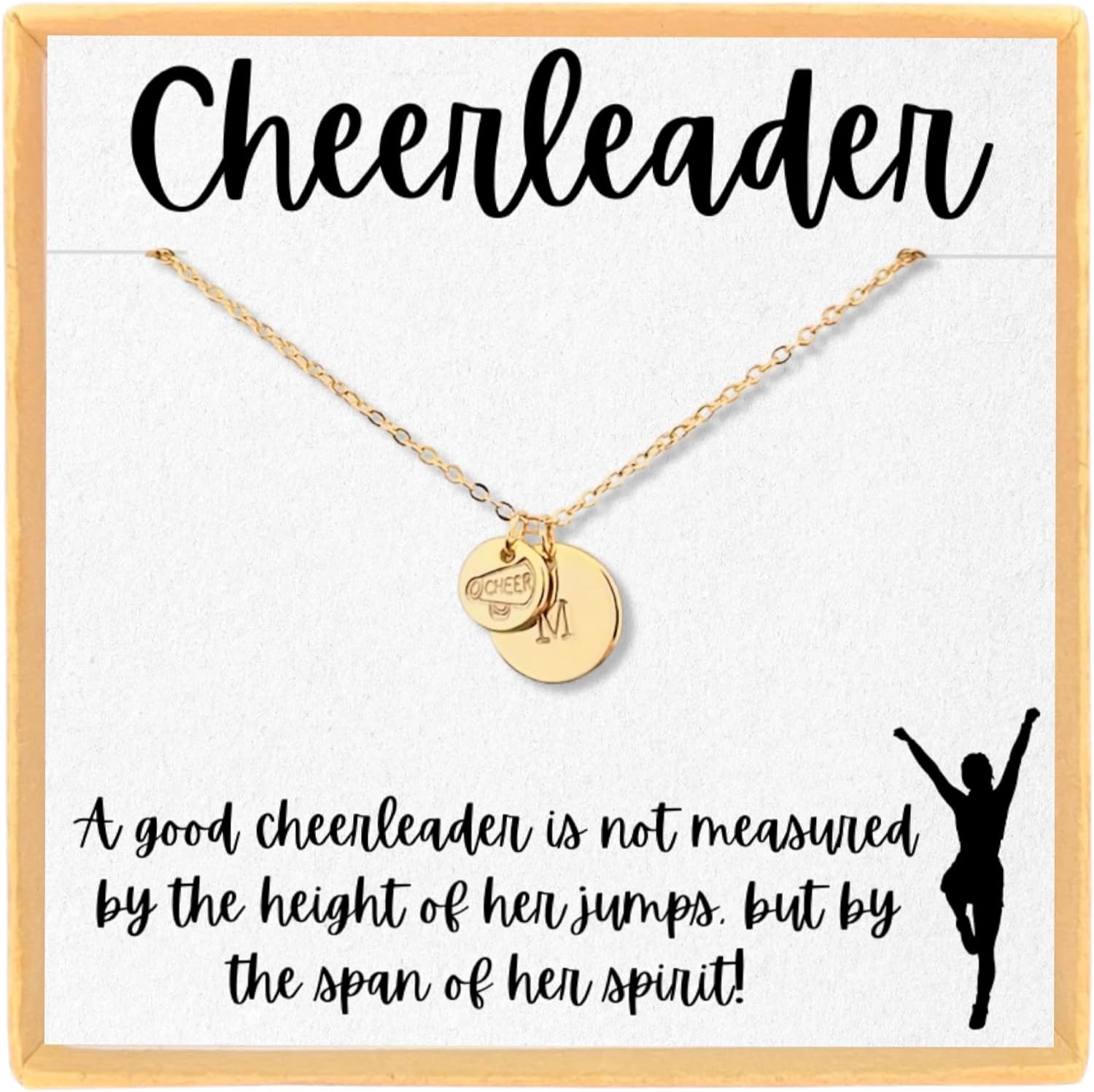 Amazon.com: VV Jewelry Cheerleader Initial Necklace Gift for Girls ...