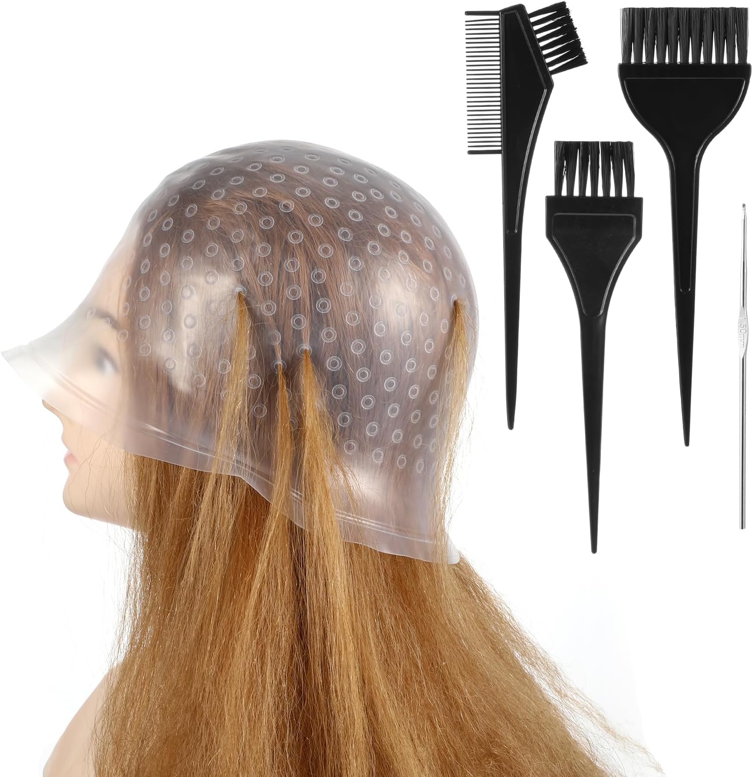 Amazon.com : Jeffdad Professional Silicone Highlight Cap, Reusable Hair ...