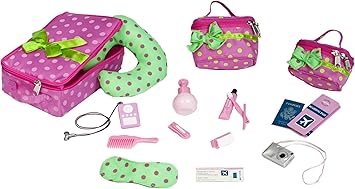 Amazon.com: Our Generation Luggage and Travel Set for 18 Inch Dolls ...