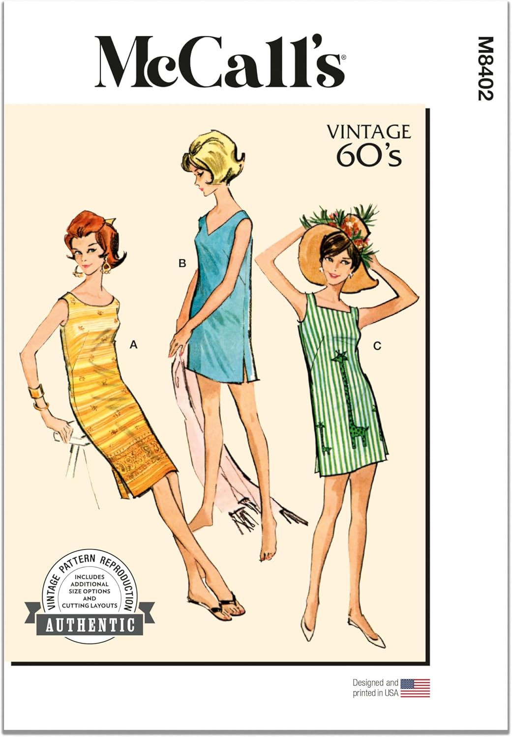 Amazon.com: McCall's Vintage 1960's Misses' Dresses Sewing Pattern Kit ...