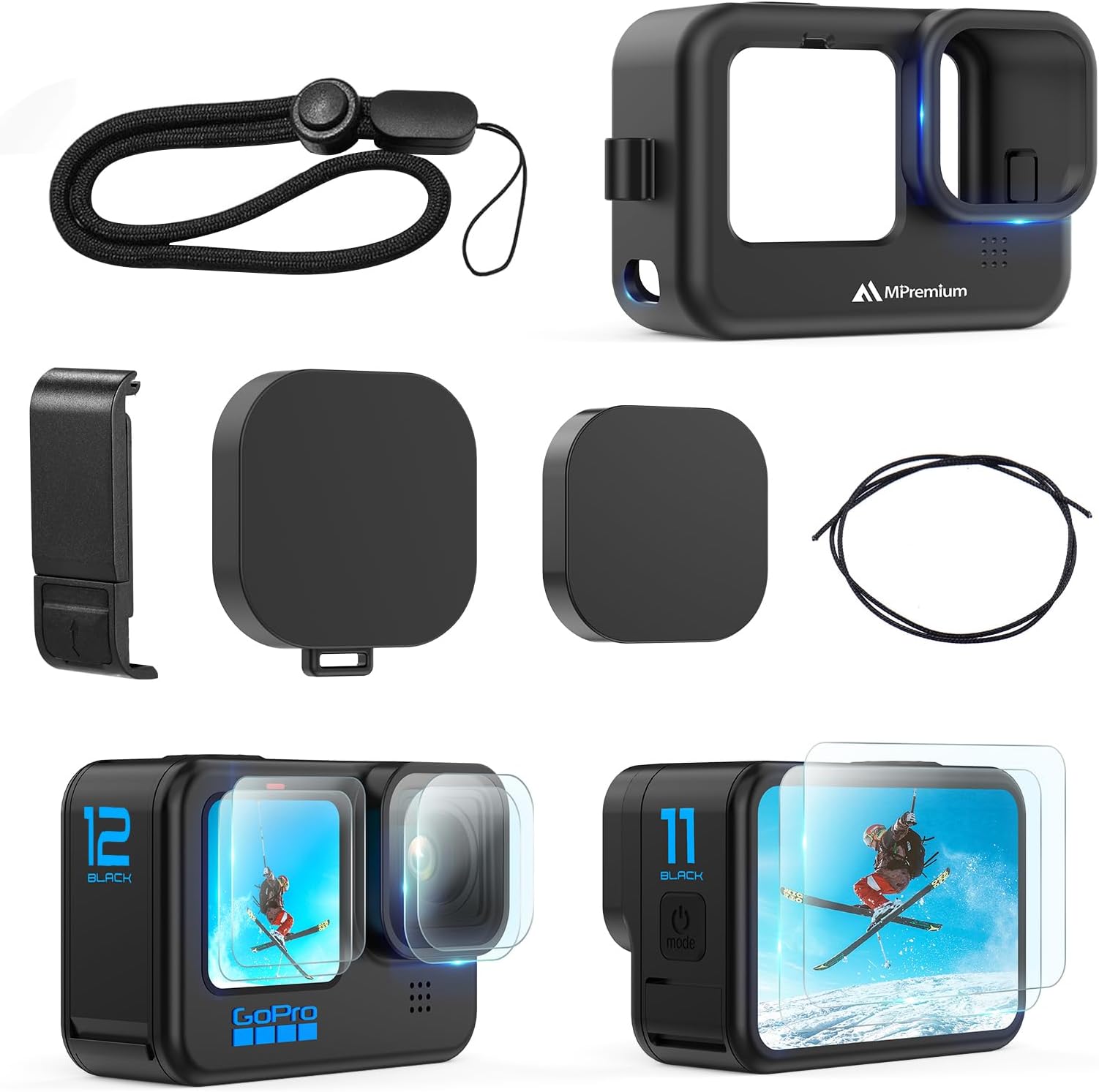 Amazon.com: MiPremium Black Silicone Sleeve Case for GoPro Hero 12 11 ...