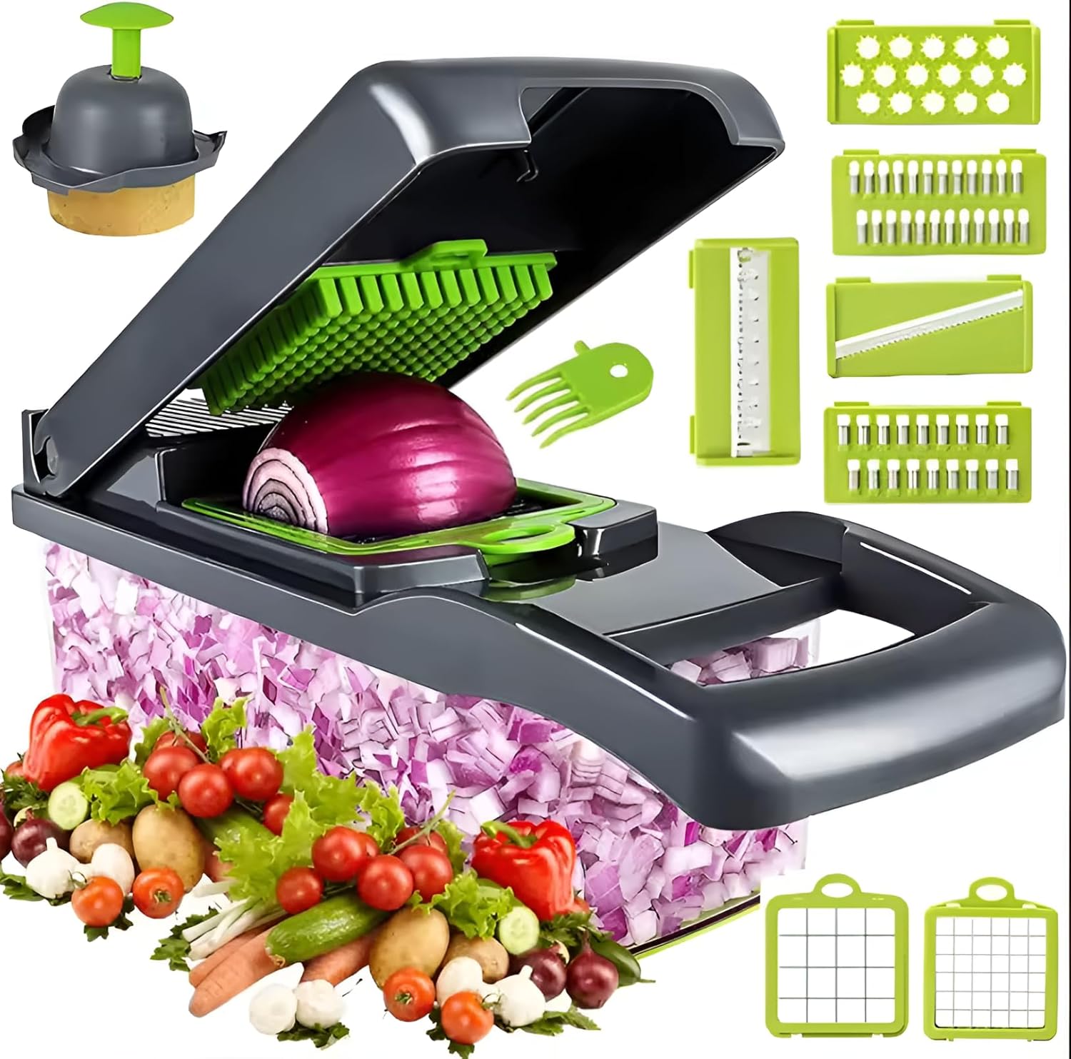Amazon.com: Veggies Galore 14-in-1 Kitchen Gadget Versa Slice Ultimate ...