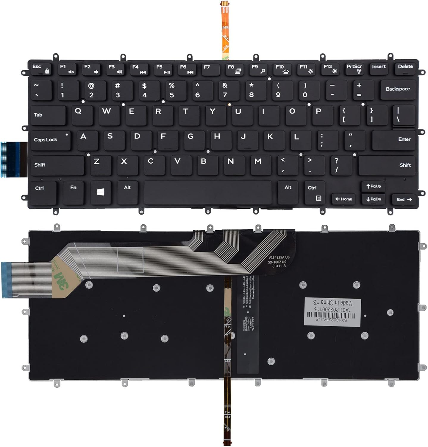 Amazon.com: TLBTEK Backlight Keyboard Replacement Compatible with Dell ...