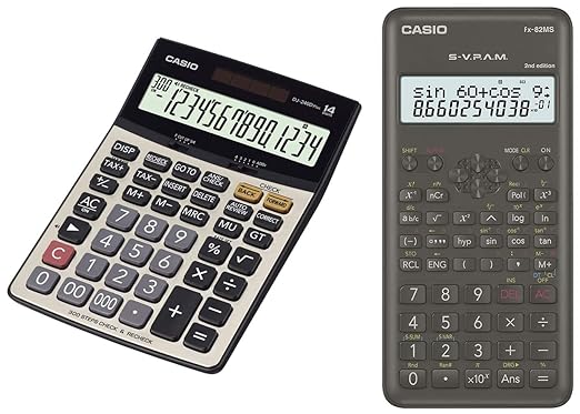 Casio Desktop Calculator & FX-82MS 2nd Gen Scientific Calculator, 240 ...