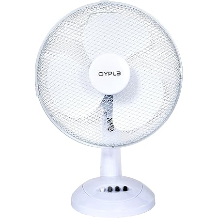 Oypla Electrical 12" 3 Speed Oscillating Electric Desk Home Office Fan ...