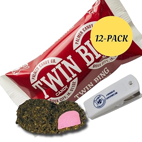 Amazon.com: Twin Bing Cherry Nougat Chocolate Candy Bar - (Pack of 12 ...