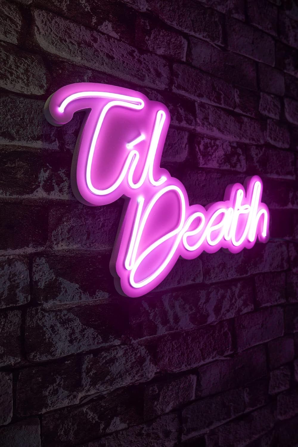 Amazon.com : 17.3" Til Death Neon Sign, Handmade Led Neon Light Wall ...
