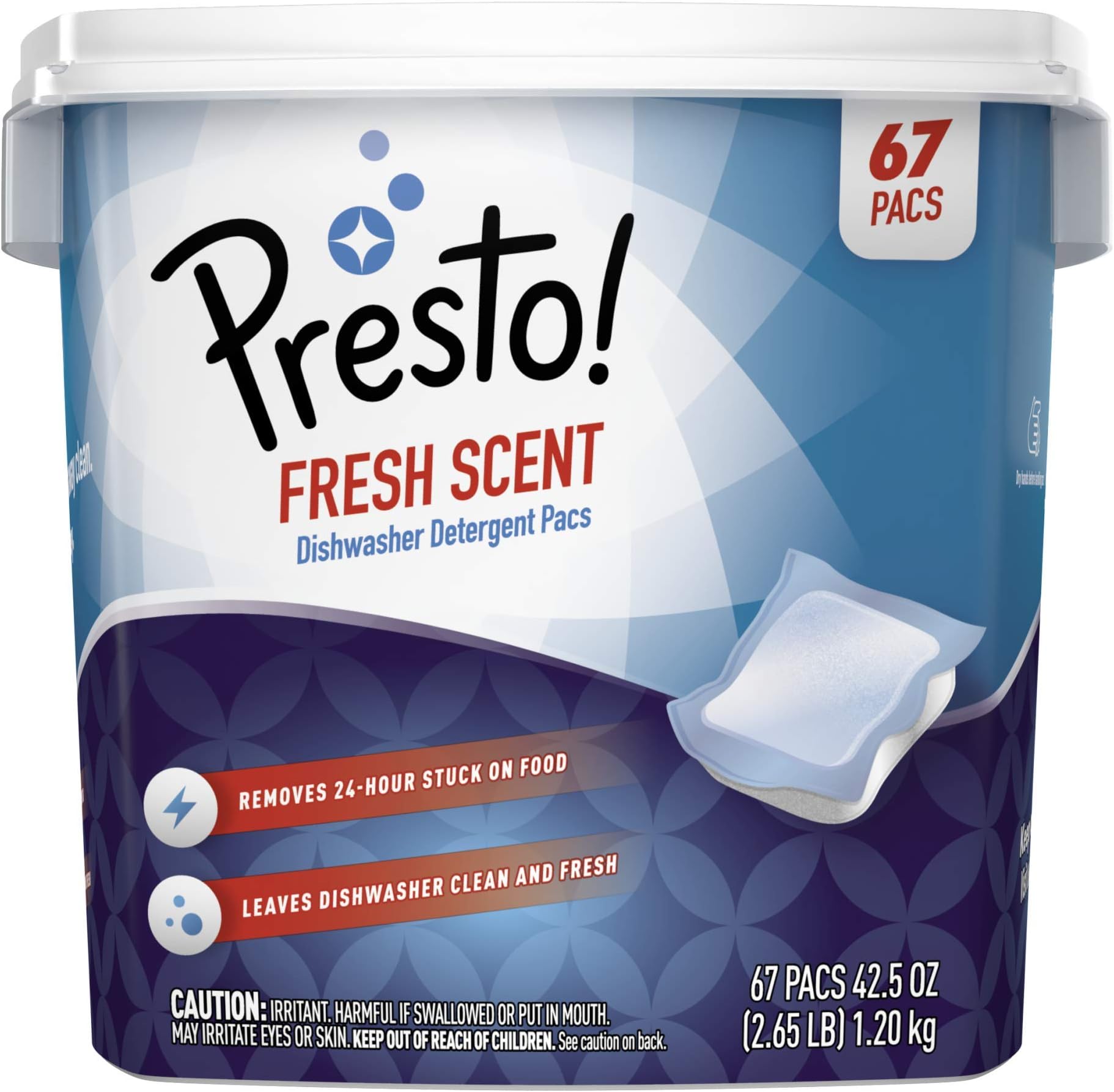 Amazon.com: Amazon Brand - Presto! Premium Dishwasher Detergent Pacs ...