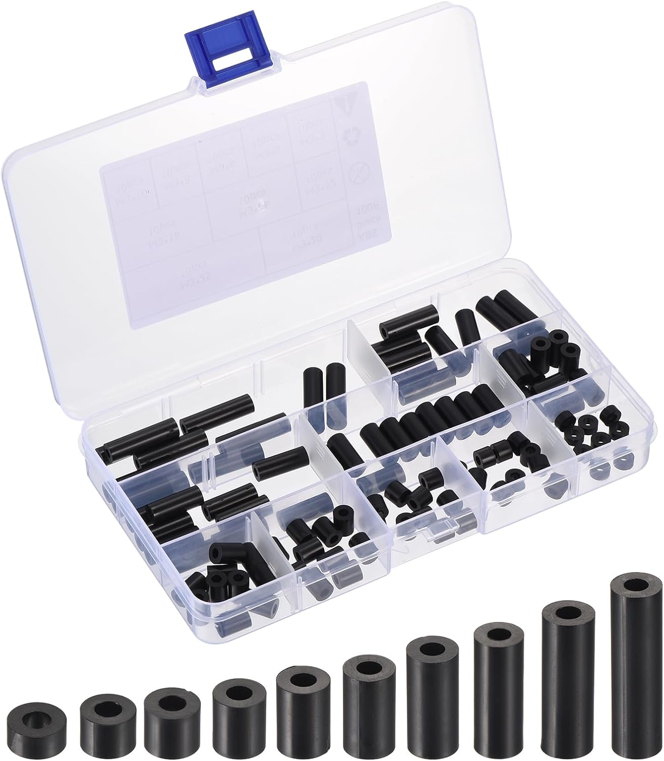 Amazon.com: PATIKIL M3 Nylon Spacer Set, 100Pcs Non-Threaded ABS Round ...
