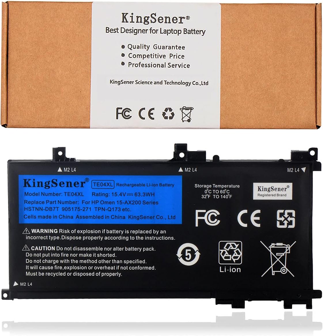 Amazon.com: KingSener TE04XL Laptop Battery for HP OMEN 15-AX200 15 ...