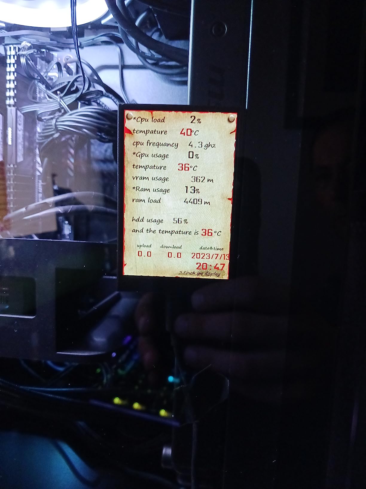 $9/mo - Finance WOWNOVA English Version Computer Temp Monitor, PC ...