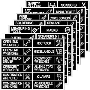 HVSWLY 168 PCS Tool Box Label Stickers - Organization Stickers for Tool ...