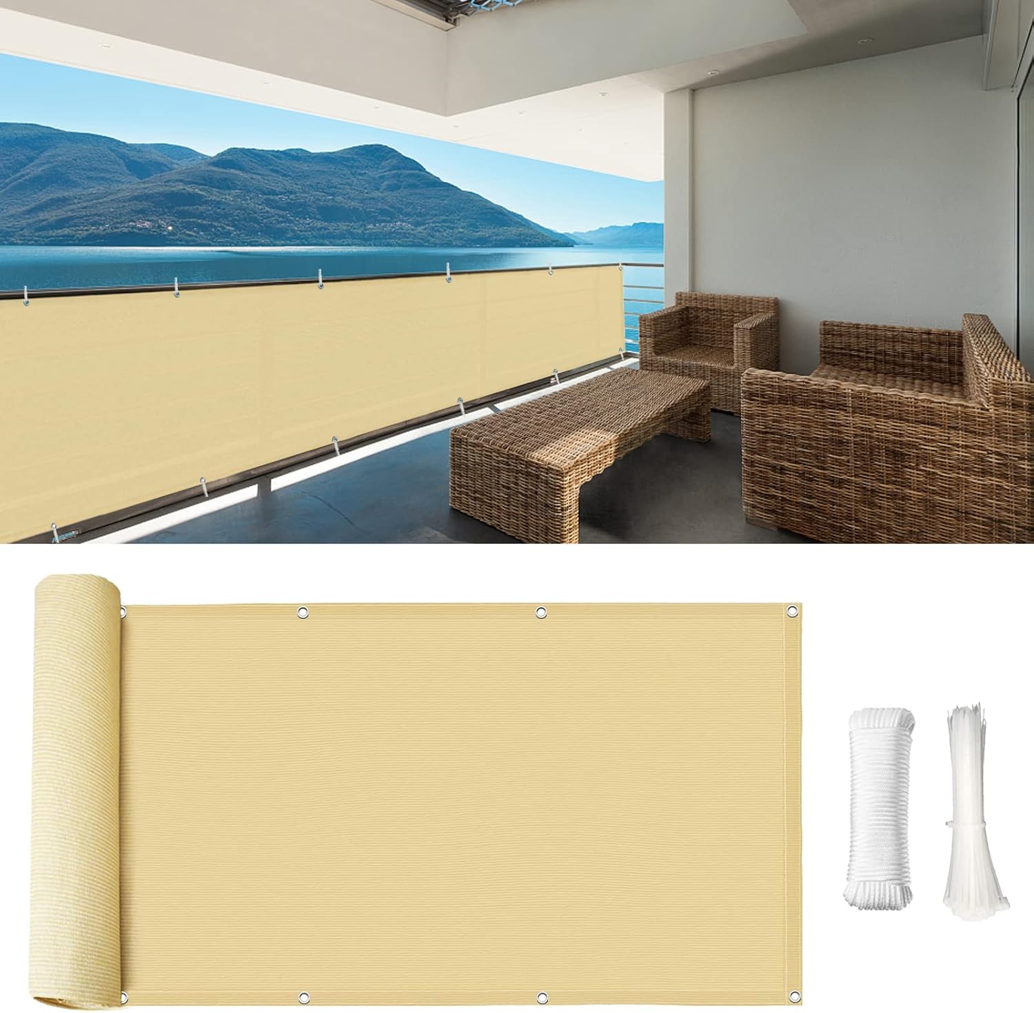 Amazon.com : Reyox Balcony Privacy Screen Fence Apartments Railing ...